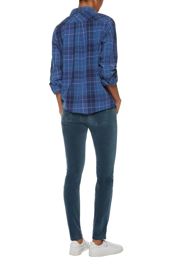 Current/Elliott The Modern Plaid Cotton Shirt