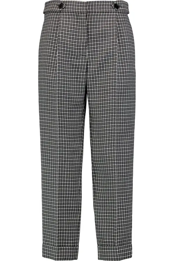 Sonia Rykiel Paris Houndstooth Wool Straightleg Pants