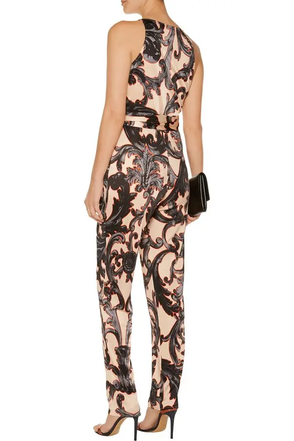 Issa Rubell Printed Stretch-jersey Jumpsuit