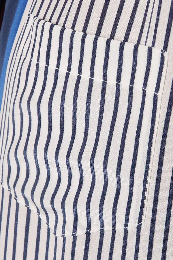 Equipment Belen Pinstriped Silk Mini Shirt Dress