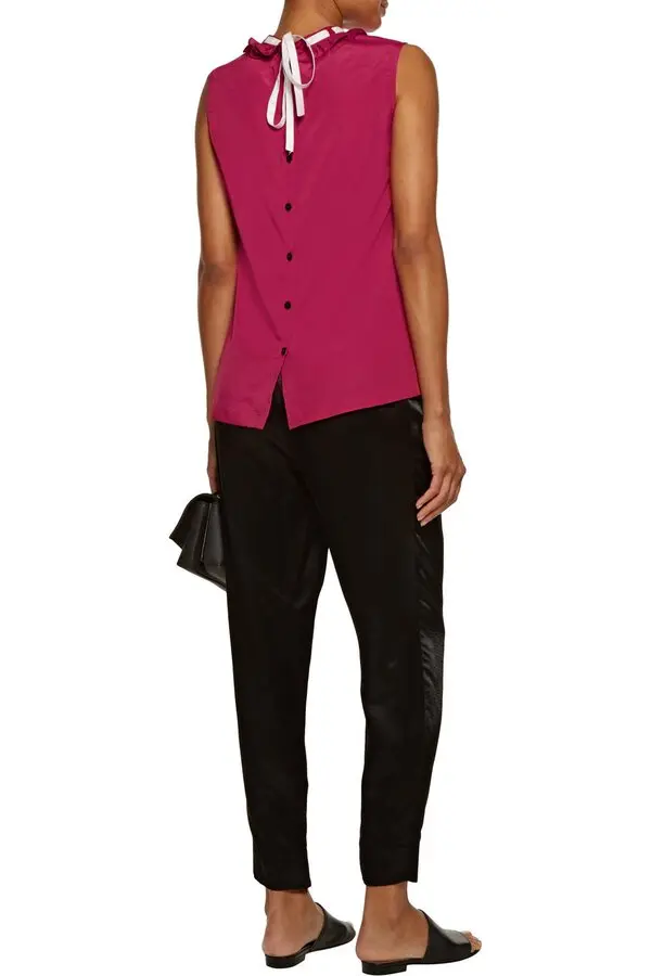 Raoul Ruffled Crepe Top