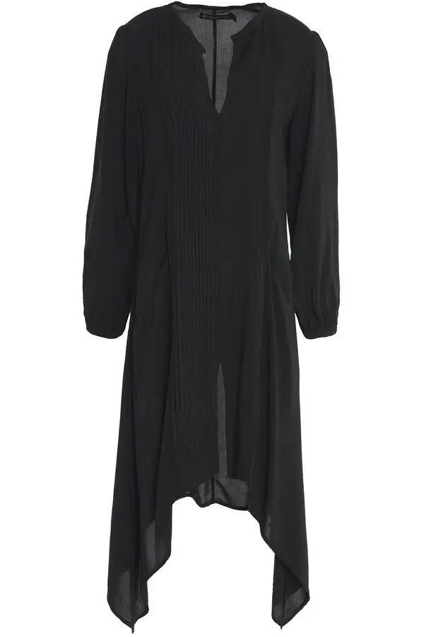 VIX PAULA HERMANNY Flora Pintucked Voile Coverup - Black