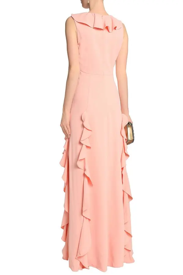 MIKAEL AGHAL Ruffled Crepe Gown