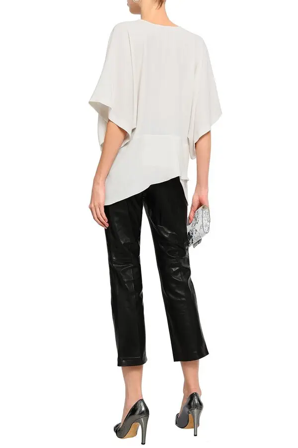 IRO PARIS Ekala Draped Crepe De Chine Top