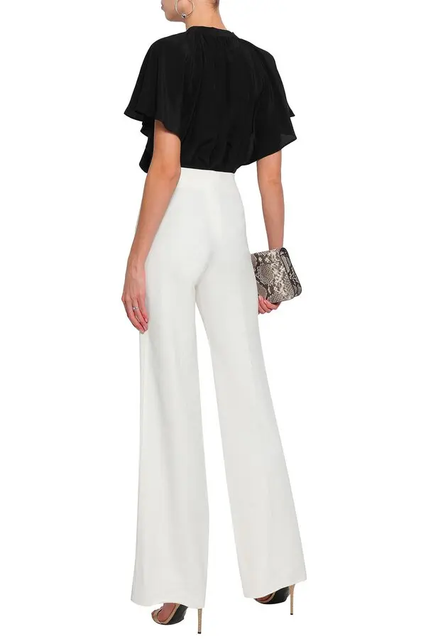 Zimmermann Pussybow Ruffled Silk Crepe De Chine Blouse