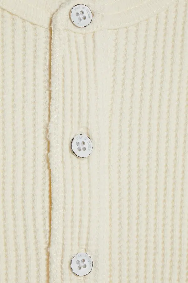Rag & Bone Devon Waffleknit Cotton Henley Tshirt