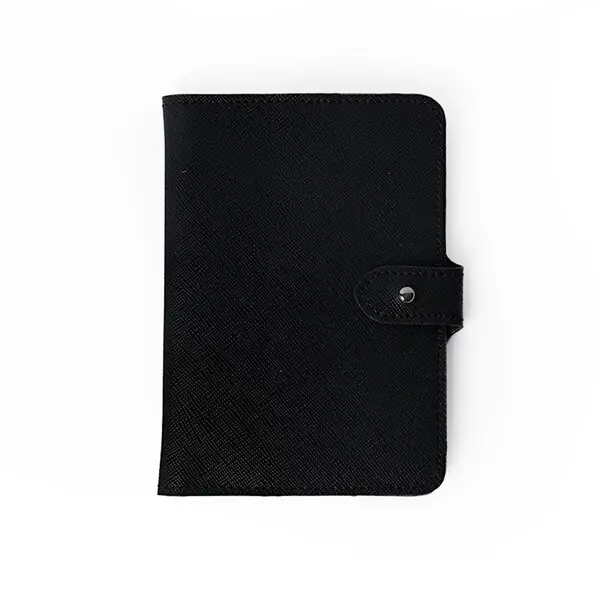 PACK'N TRAVEL Vegan Leather Passport Holder - Black