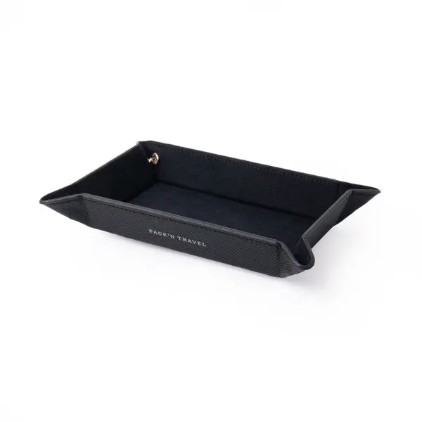 PACK'N TRAVEL Leather Organizer Tray - Black