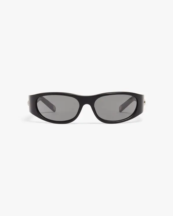 Casablanca Black Warped Sport Sunglasses By