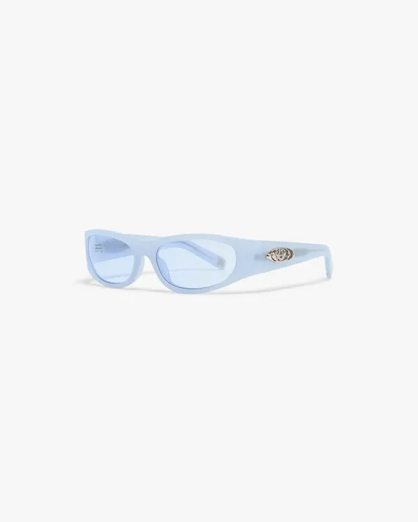 Casablanca Blue Warped Sport Sunglasses By - Multicolor