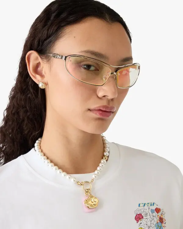 Casablanca Lime Spiral Sunglasses By