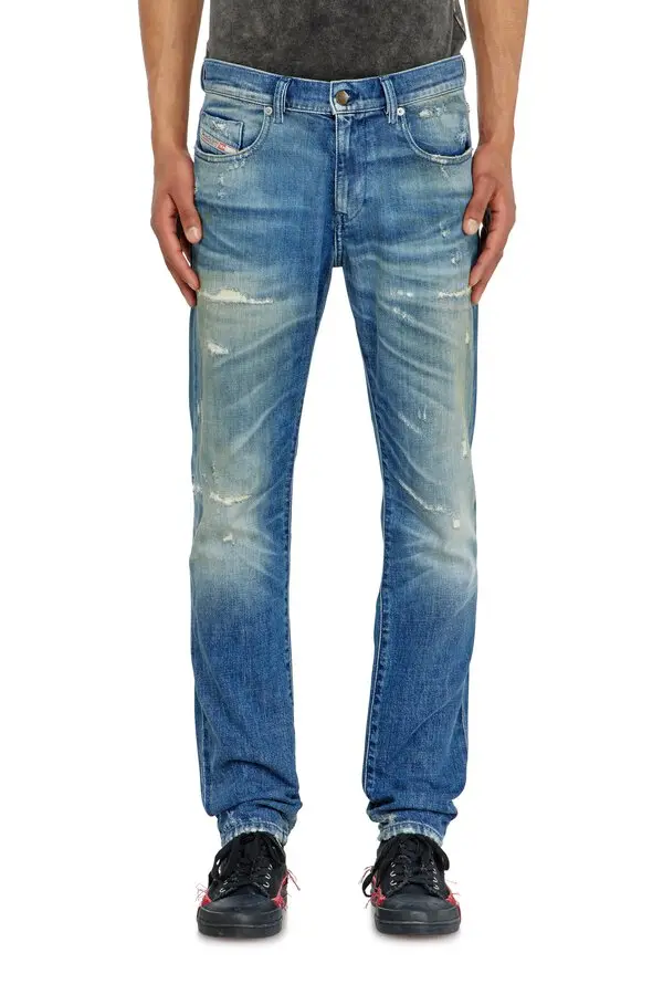 DIESEL® Slim Fit Jeans With Whiskering And Abrasions