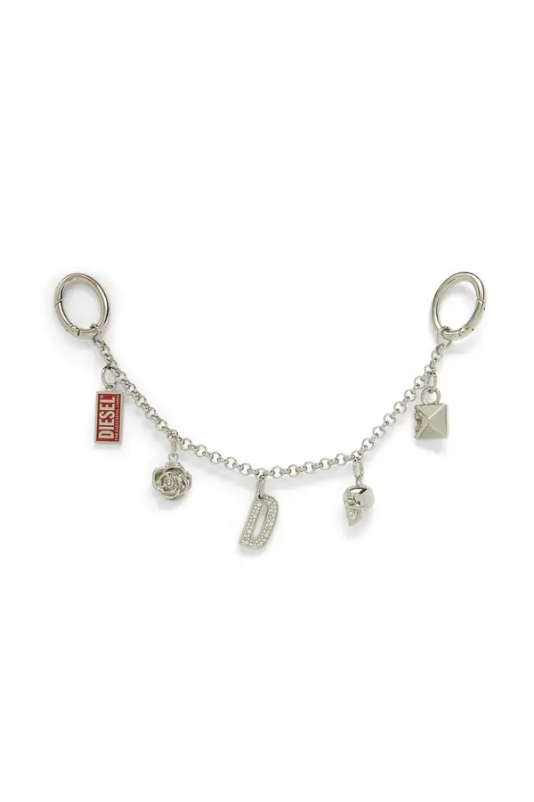 DIESEL® Metal Chain Charm With Iconic Pendants