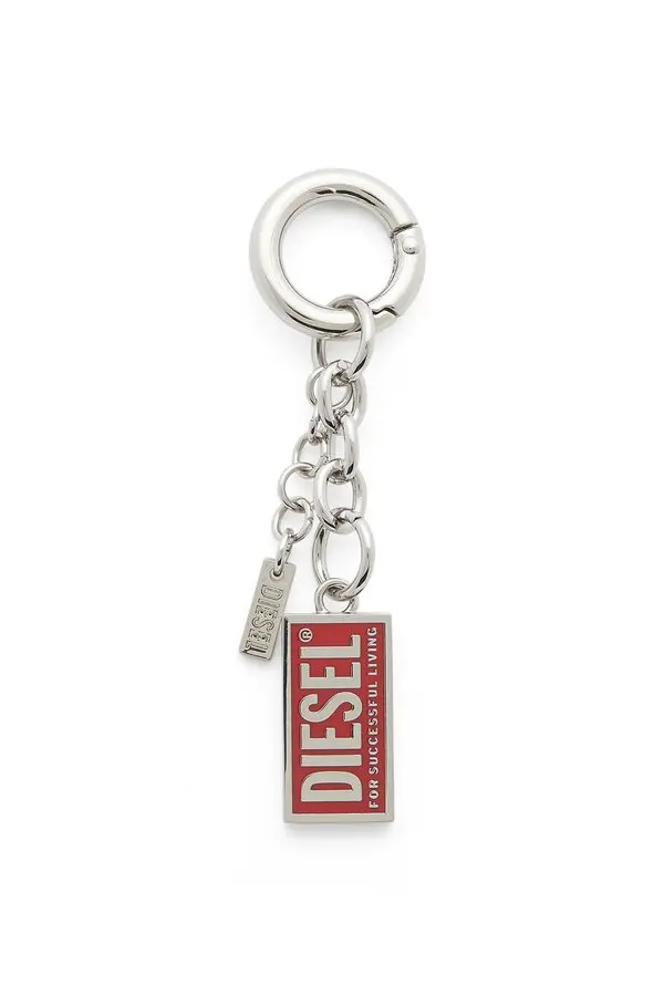 DIESEL® Metal Keyring With Biscotto Logo Charm