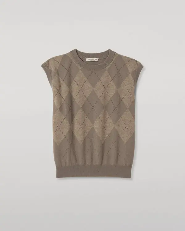 Johnstons Of Elgin Clan Argyle Cashmere Tank