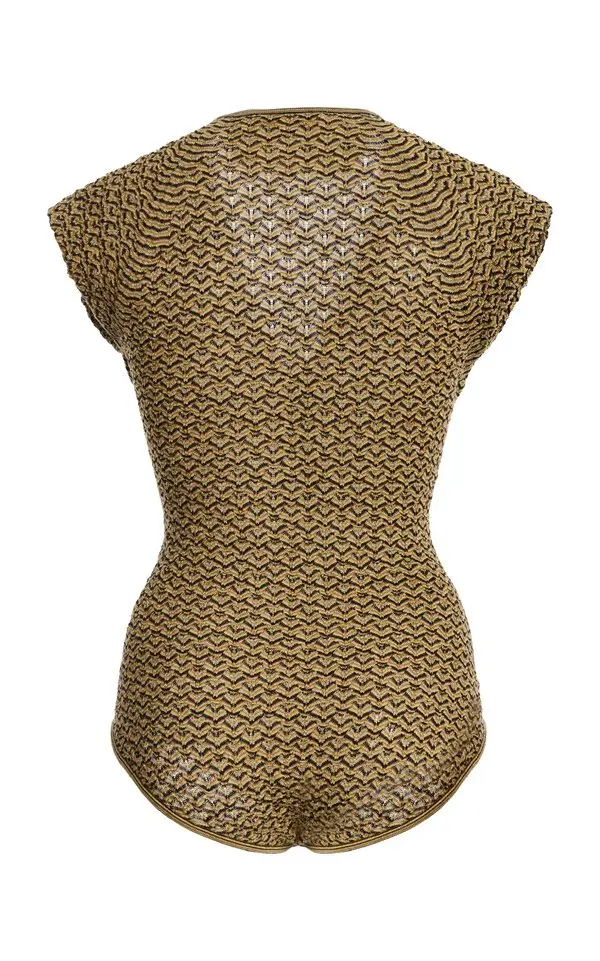 Ulla Johnson Elin Patterned Merino-wool Bodysuit