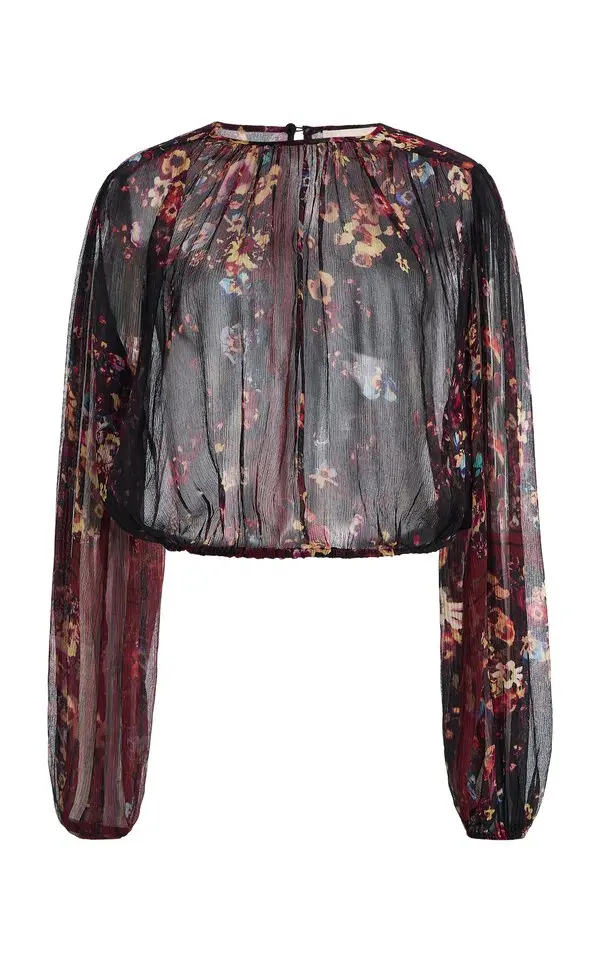 Ulla Johnson Elenora Printed Silk Blouse - Black