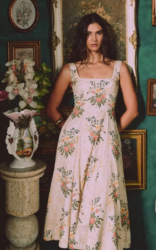 Agua Bendita Pistilo Isolda Cotton Maxi Dress