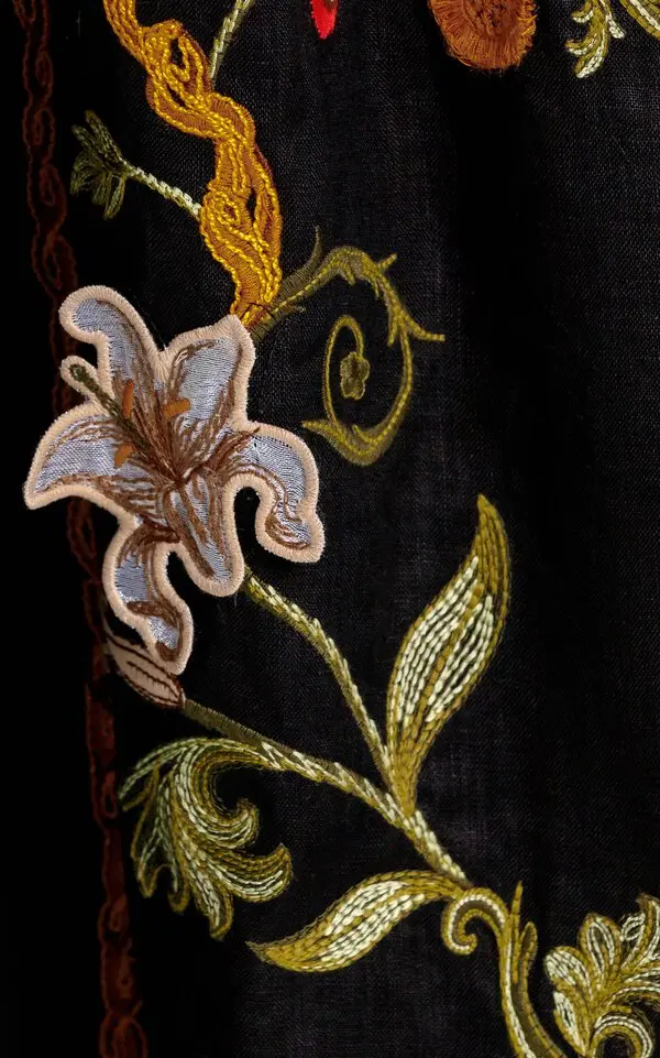 Agua Bendita Embroidered Cotton Maxi Dress