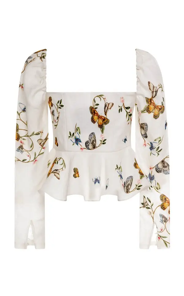 Agua Bendita Bromelia Orquidea Linen Top