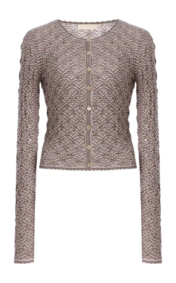 Ulla Johnson Vivienne Patterned Merino-wool Cardigan