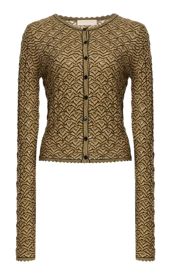 Ulla Johnson Vivienne Patterned Merino-wool Cardigan - Neutral