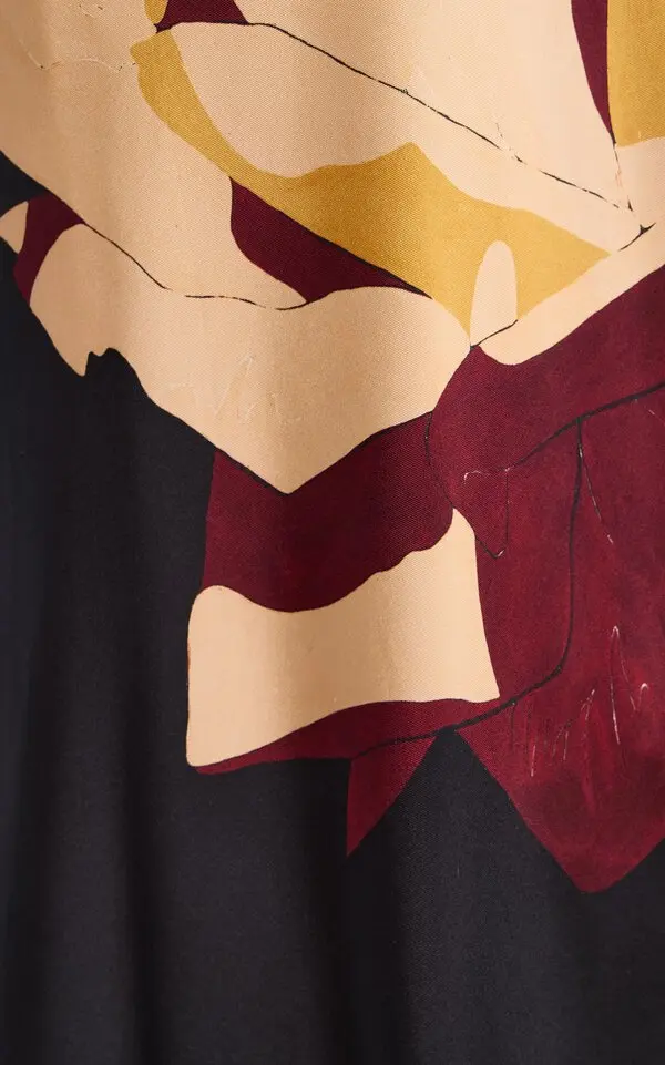 Ulla Johnson Pera Printed Silk Midi Skirt