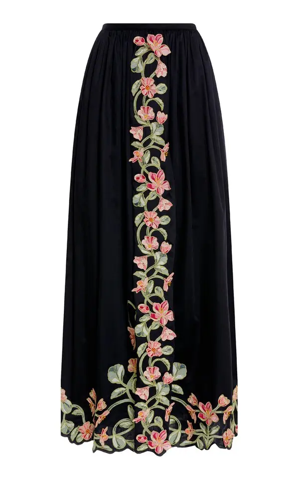 Agua Bendita Eclipse Castillo Cotton Maxi Skirt - Multi