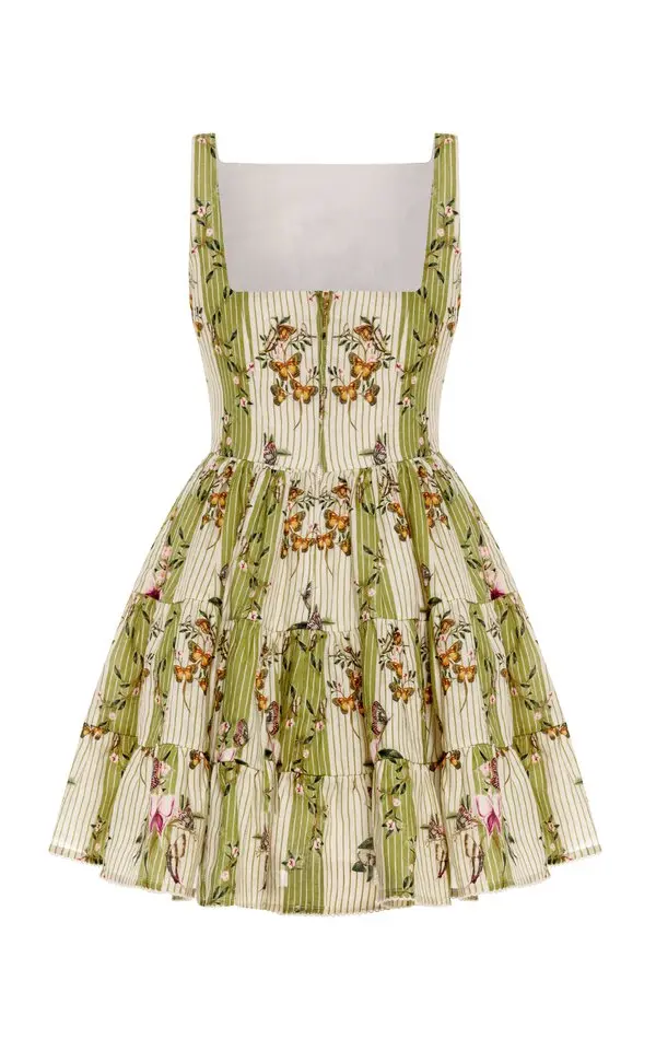 Agua Bendita Abeja Mini Orquidea Linen Mini Dress