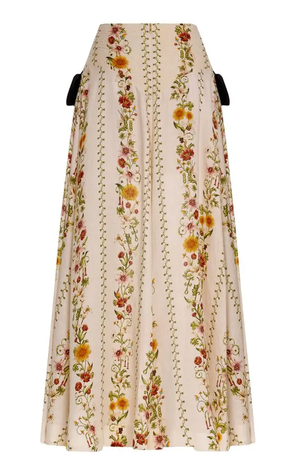 Agua Bendita Reliquia Tristan Linen Maxi Skirt