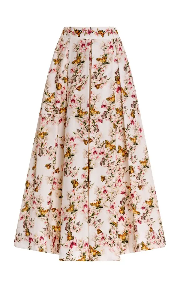 Agua Bendita Delta Orquidea Cotton Maxi Skirt
