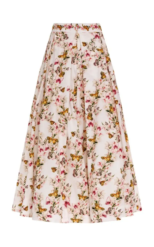 Agua Bendita Delta Orquidea Cotton Maxi Skirt
