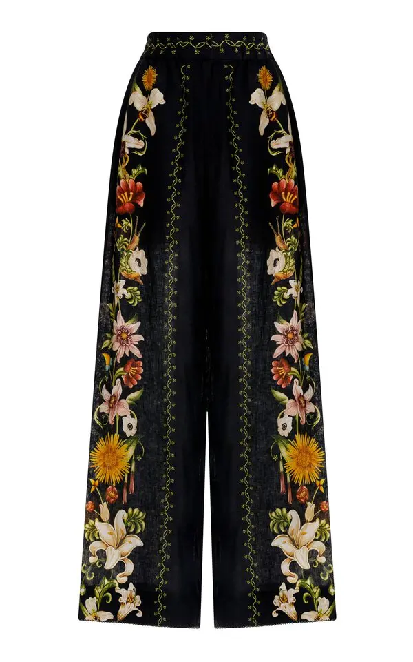 Agua Bendita Tota Tristan Linen Straight Legs Pants - Multi