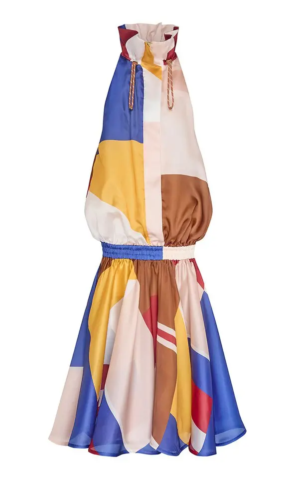 Zimmermann Clash Billow Silk Maxi Dress
