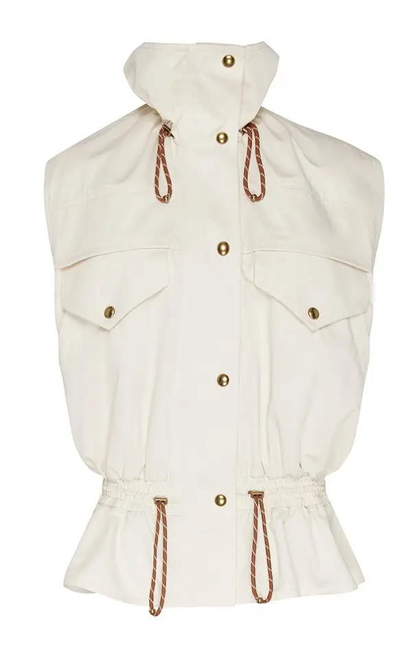 Zimmermann Clash Drill Cotton Drawstring Vest