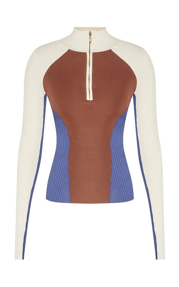 Zimmermann Clash Sporty Rib Knit Top - Multi