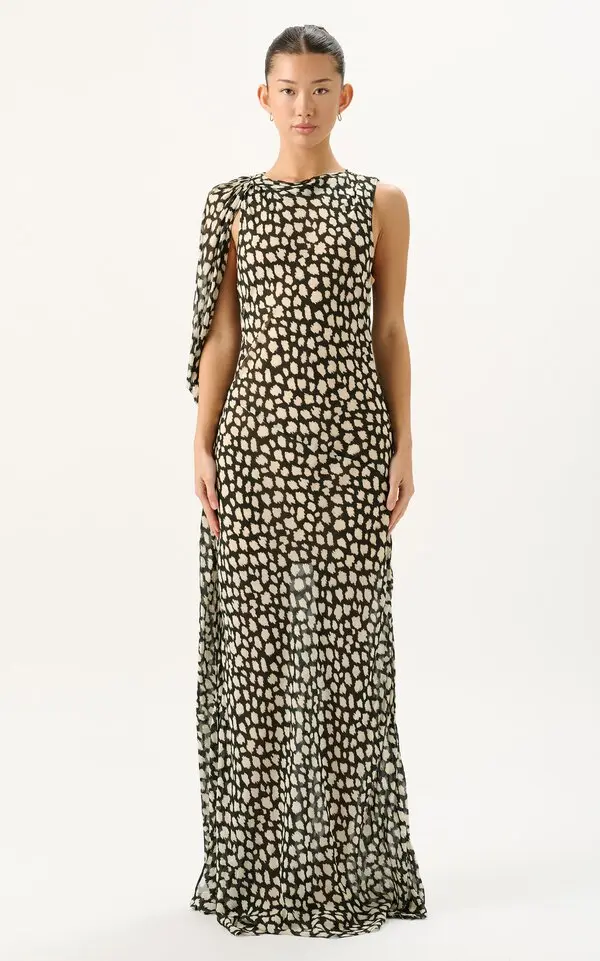ROAME Fallon Drape Maxi Dress