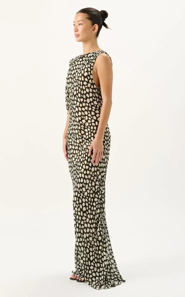 ROAME Fallon Drape Maxi Dress