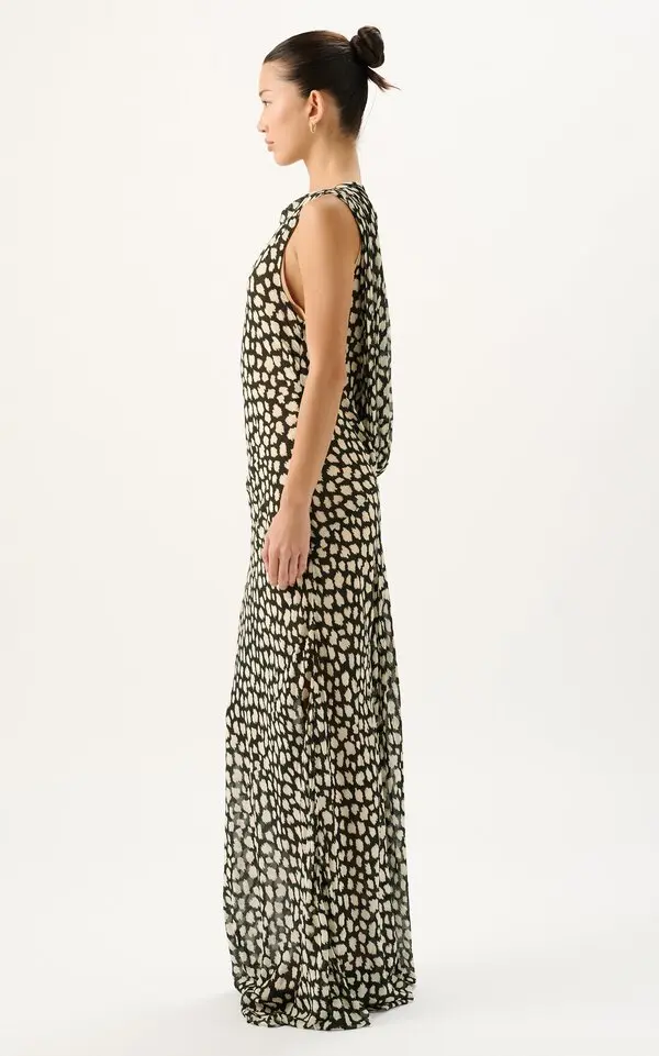 ROAME Fallon Drape Maxi Dress