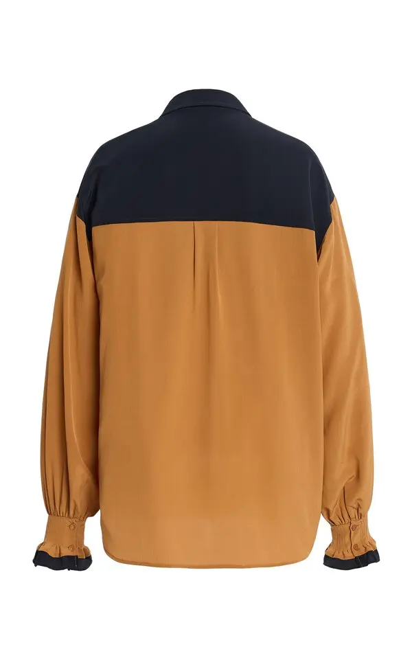 Ulla Johnson Nova Colorblock Silk Blouse