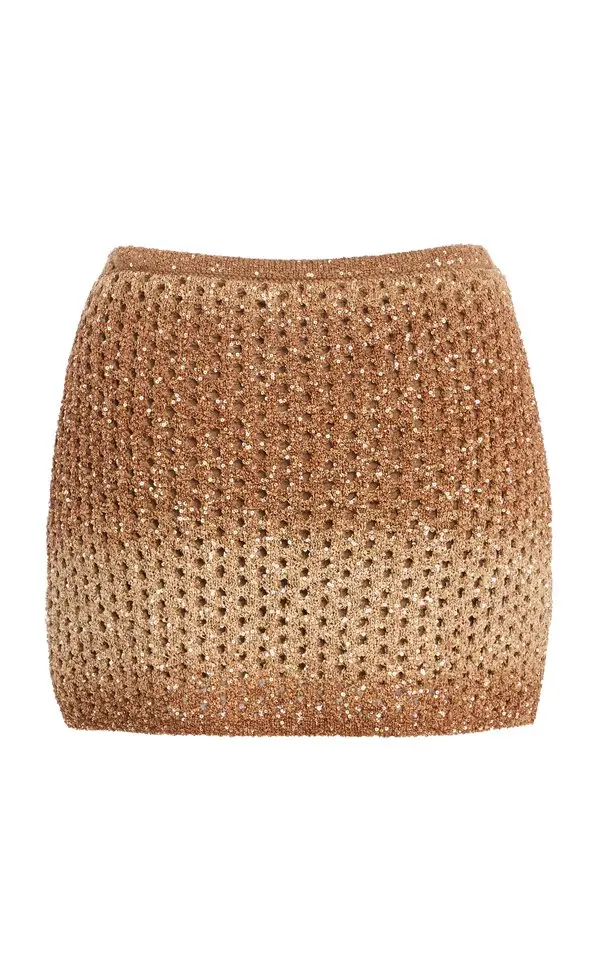 Ulla Johnson Giulia Sequined Knit Mini Skirt