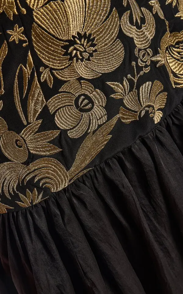Ulla Johnson Vittoria Embroidered Silk Gown