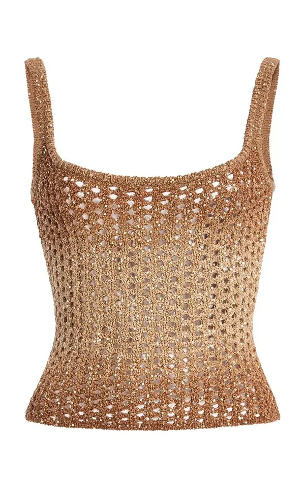 Ulla Johnson Monroe Sequined Knit Tank Top
