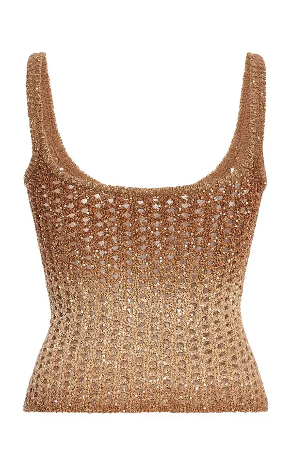 Ulla Johnson Monroe Sequined Knit Tank Top