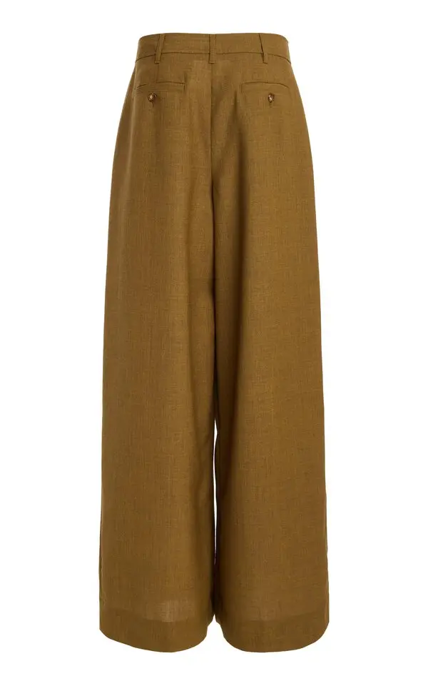 Ulla Johnson Motherwell Mid-rise Recycled-wool Wide-leg Pants
