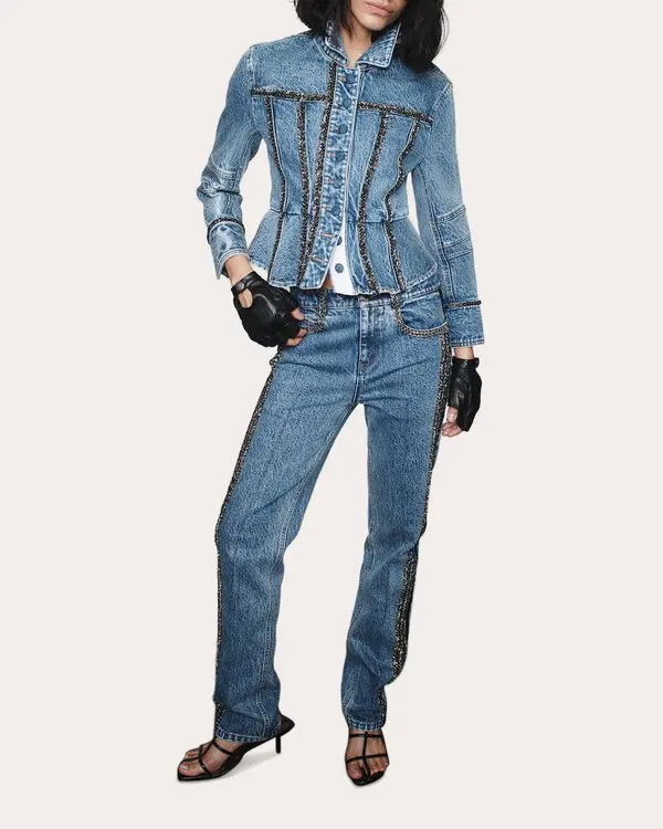Hellessy Arlo Beaded Skinny Jeans