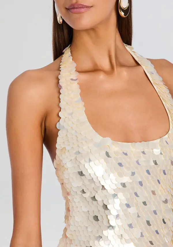 Retrofete Avriel Embellished Halter Top