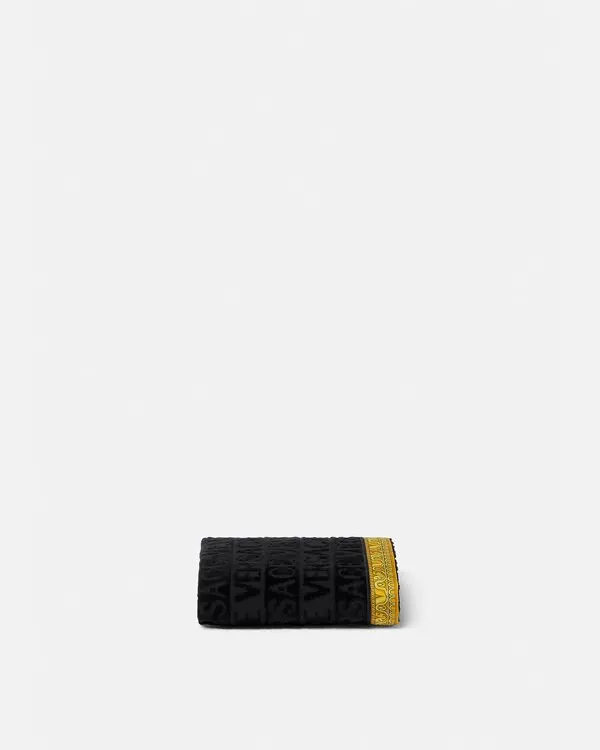 Versace I ♡ Baroque Small Towel - Black