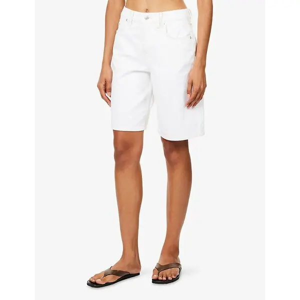 Free People Montana Long-line Denim Shorts