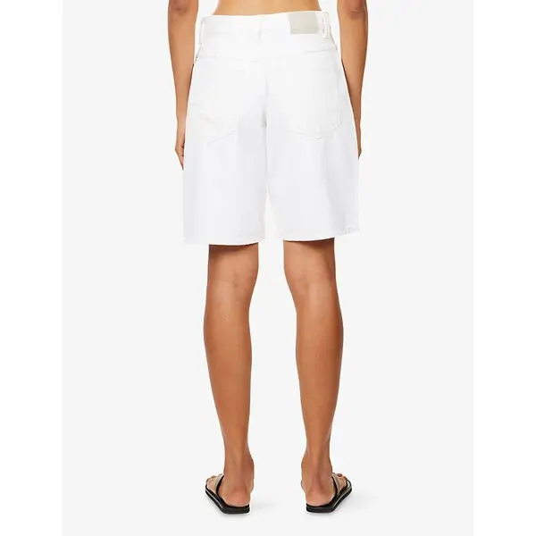Free People Montana Long-line Denim Shorts